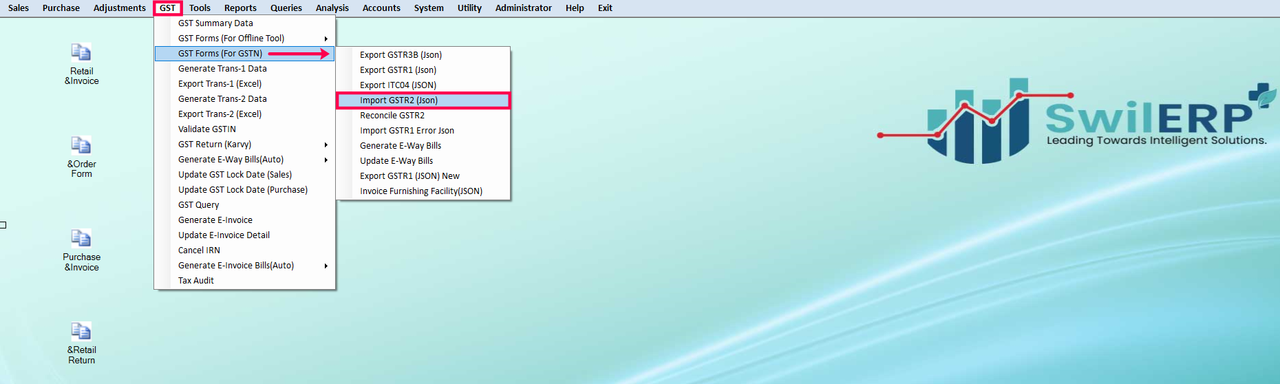 Learn How To Import Gstr 2 Json File In Swilerp 